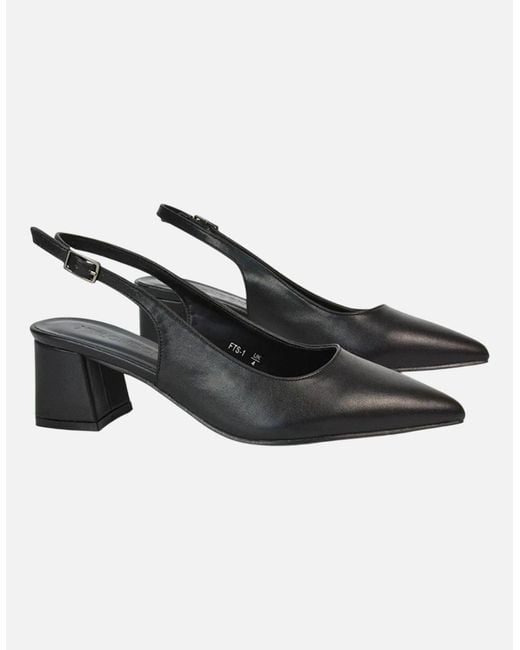 XY London Ladies Becky Sling Back Court Shoes in Black | Lyst UK