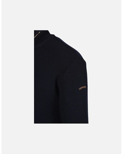 Paul & Shark Half Zip Knitwear in Blue for Men | Lyst UK