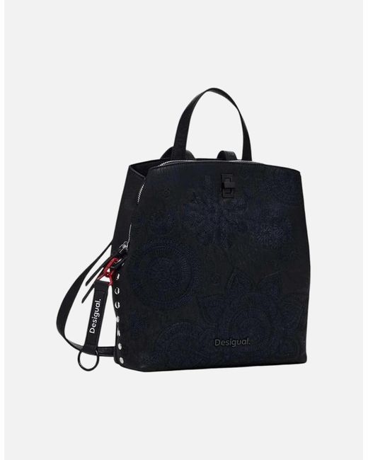 Desigual Rucksack With Inside And Outside Pockets in Black | Lyst UK