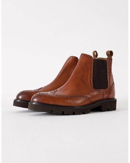 Oliver Sweeney Harby Milled Leather Chelsea Boots in Brown for Men ...