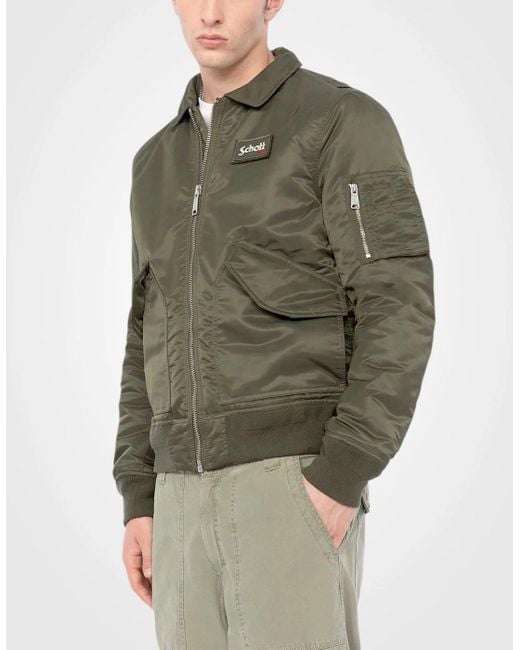 Schott Nyc 210100Rs Classic Bomber Jacket in Green for Men | Lyst UK