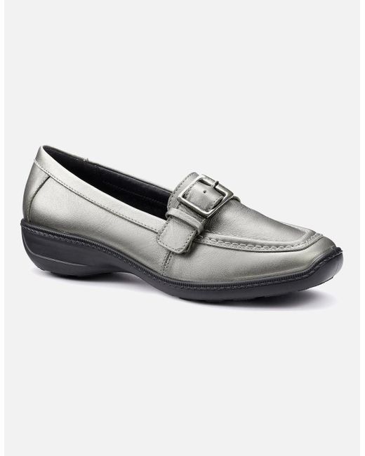 Hotter Opel Low Wedge Shoes in Metallic | Lyst UK
