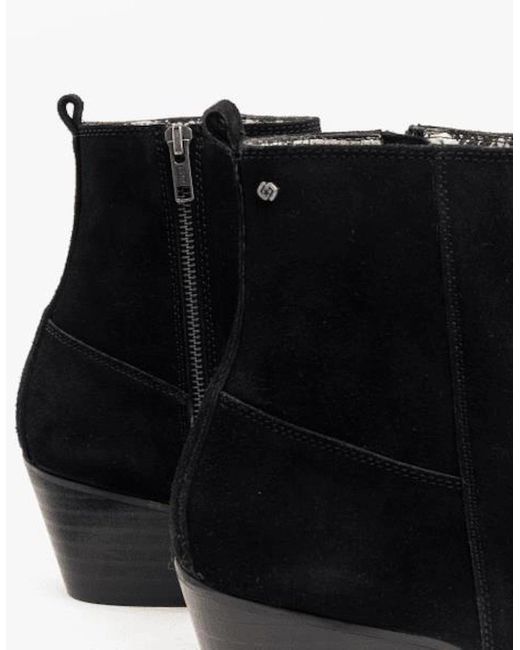 Club Cubano Lennon Suede Winklepicker Cuban Heel Boots in Black for Men ...
