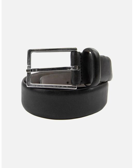 BOSS Branded Metal End Tip Belt in Black for Men | Lyst UK