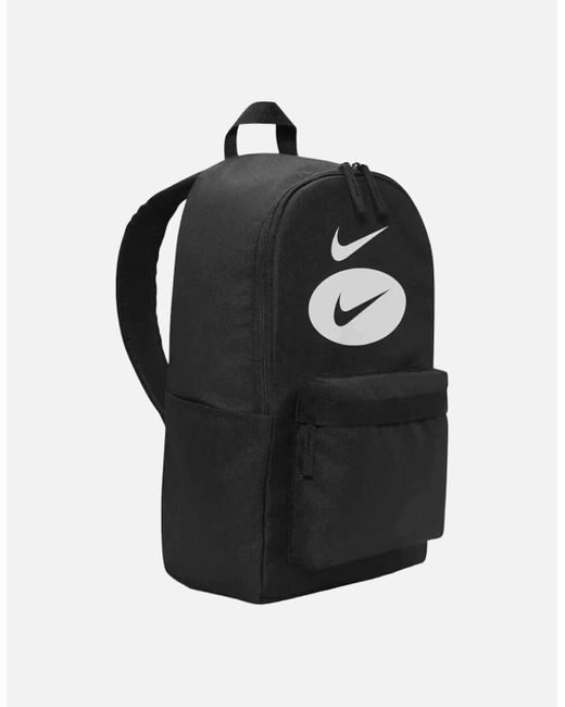 Nike Heritage Double Swoosh Backpack in Black | Lyst UK