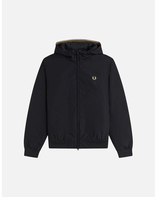Fred Perry New Hooded Brentham Jacket in Blue for Men | Lyst UK