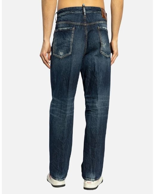DSquared² Be Cool Be Nice Wash Loose Jeans in Blue for Men | Lyst UK