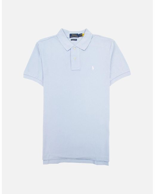 Polo Ralph Lauren Custom Slim Fit Polo Sky in Blue for Men | Lyst UK