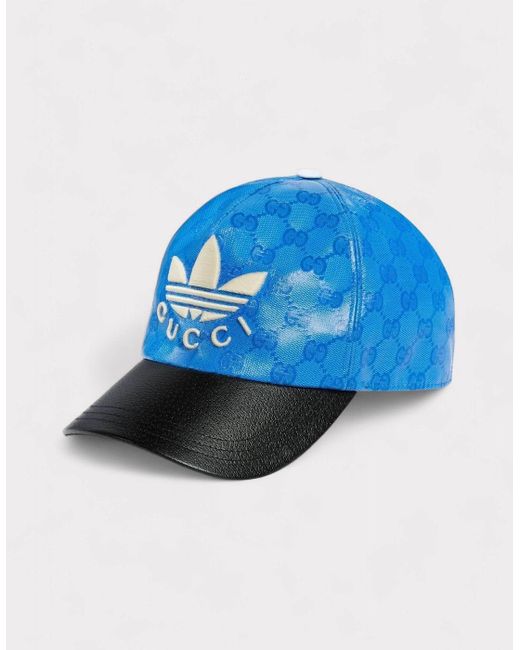 Gucci X Adidas Gg Canvas Cap in Blue for Men | Lyst UK