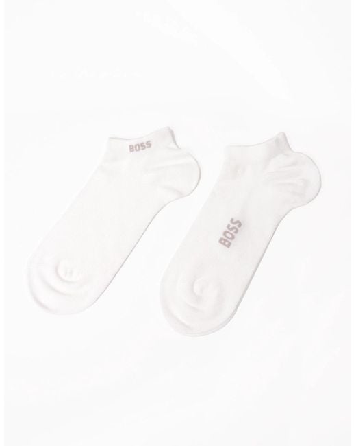 BOSS Boss Ankle Socks in White for Men | Lyst UK