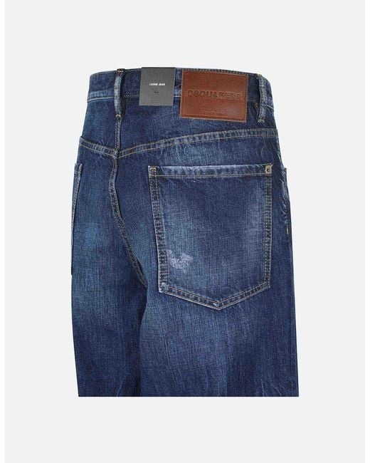 DSquared² Be Cool Be Nice Wash Loose Jeans in Blue for Men | Lyst UK