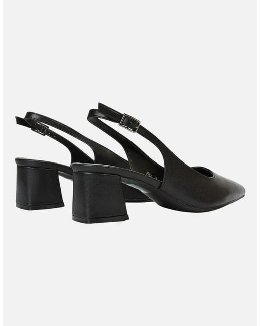 XY London Ladies Becky Sling Back Court Shoes in Black | Lyst UK