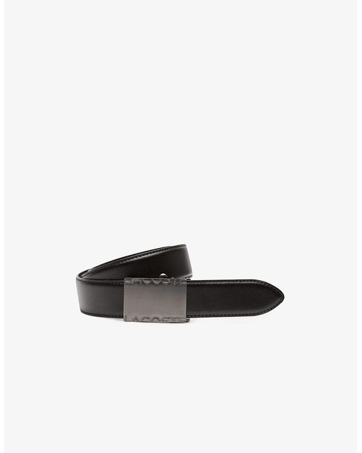 Lacoste Branded Metal Plate Belt in White for Men | Lyst UK
