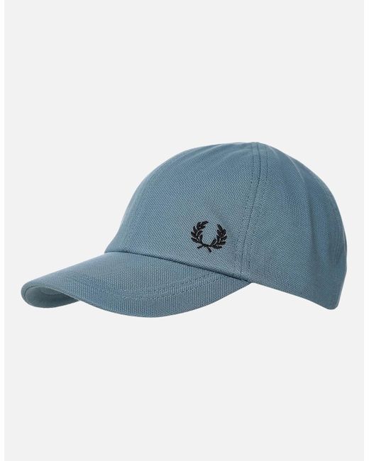 Fred Perry Brand Logo Pique Classic Cap in Blue for Men | Lyst UK