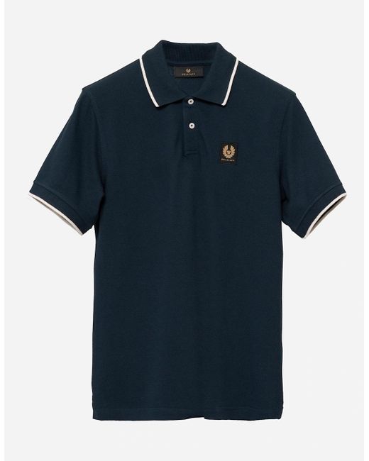 Belstaff Tipped Polo in Blue for Men | Lyst UK