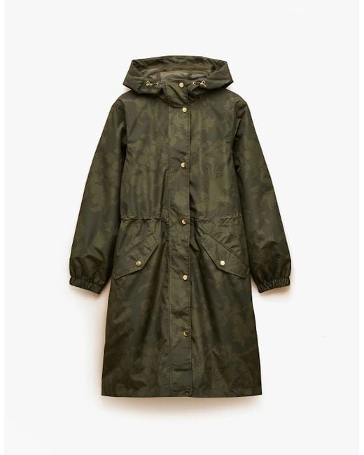 Joules Holkham Waterproof Packable Raincoat With Hood in Green | Lyst UK