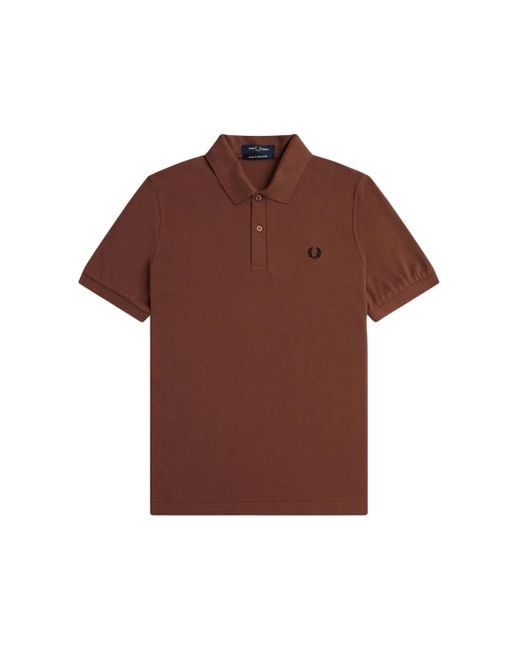 Fred Perry The Original Whisky Polo Shirt in Brown for Men | Lyst UK