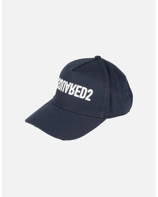 DSquared² Reverse Logo Cap Hat in Blue for Men | Lyst UK