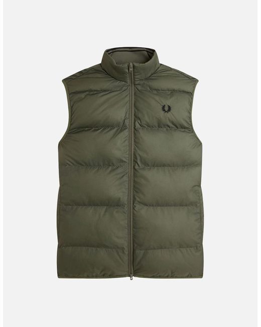 Fred Perry Insulated Padded Gilet Laurel Wreath in Green for Men | Lyst UK
