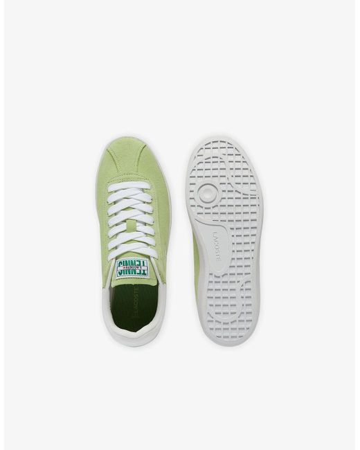 Lacoste Baseshot Suede Trainers in Green for Men | Lyst UK