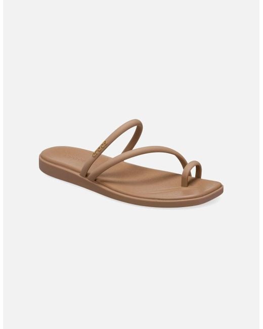Crocs™ Miami Toe Loop Sandal Milk Chocolate Sandals in White | Lyst UK