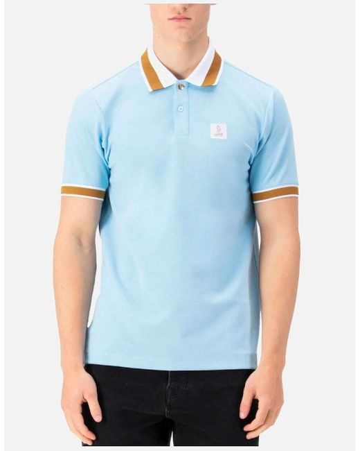 Luke 1977 Luke Makati Detailed Polo Shirt Sky in Blue for Men | Lyst UK