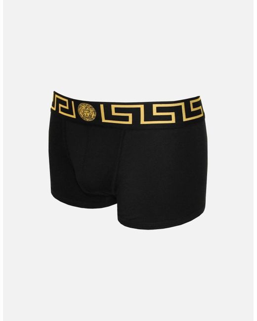 Versace Greca Border Low Rise Boxer Trunks in Black for Men | Lyst UK