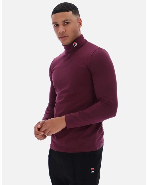 Fila 19Th Classic Roll Neck T-Shirt Fig in Purple for Men | Lyst UK