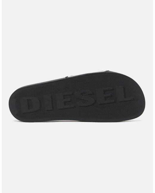 DIESEL Sa-Mayemi Pool Slides With 3D Logo in Black for Men | Lyst UK