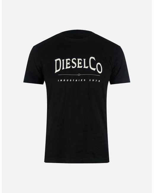 DIESEL Industries Logo T-Shirt in Black for Men | Lyst UK