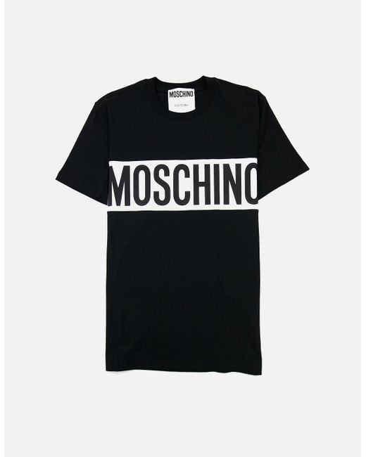 Moschino Couture Block Logo Print T Shirt 2555 in Black for Men | Lyst UK