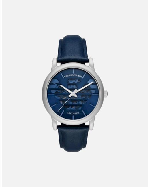Emporio Armani Strap Watch in Blue for Men | Lyst UK