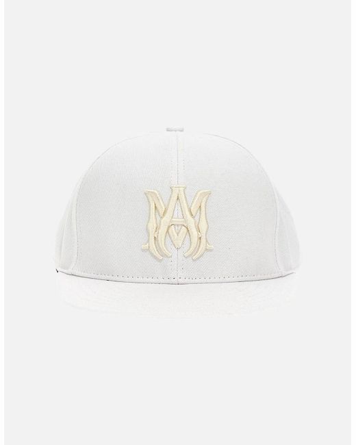 Amiri Ma Logo Embroidered Cap in White for Men | Lyst UK