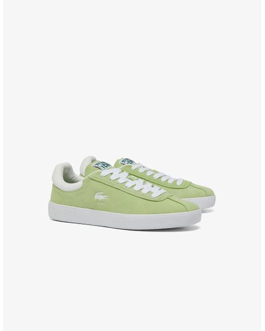 Lacoste Baseshot Suede Trainers in Green for Men | Lyst UK
