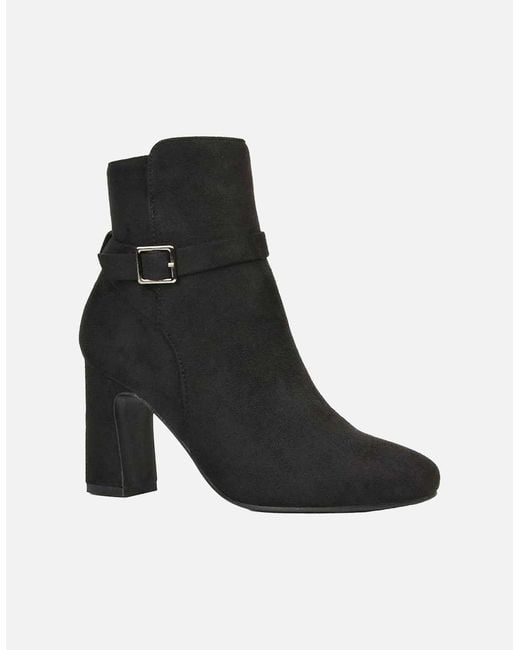 XY London Ladies Mary Block Heel Ankle Boots in Black | Lyst UK