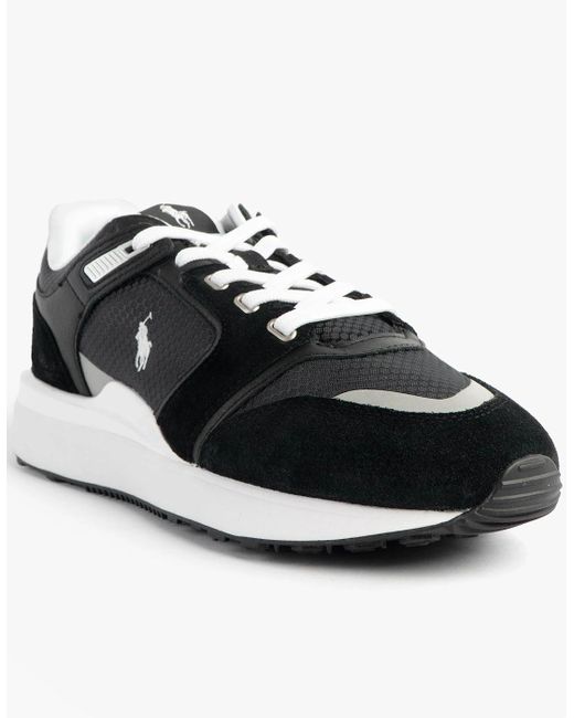 Polo Ralph Lauren Train 89 V2 Suede Panelled Trainer in Grey for Men ...