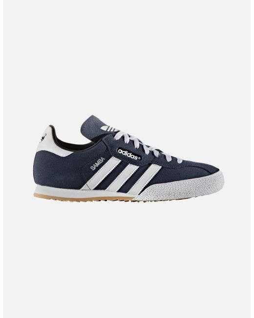 adidas Originals Samba Suede Trainers in Blue for Men | Lyst UK
