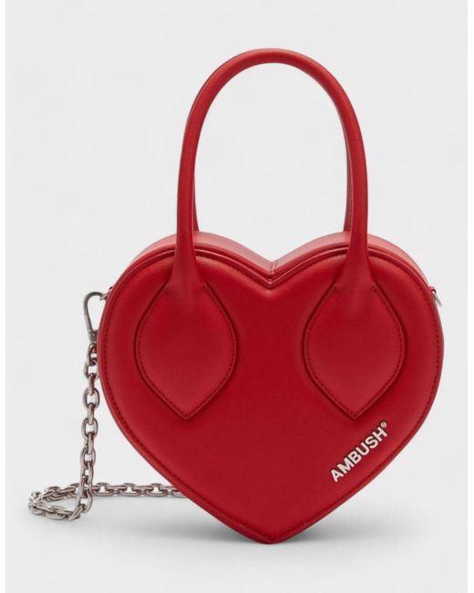 Ambush Heart Top Handle Bag in Red | Lyst UK
