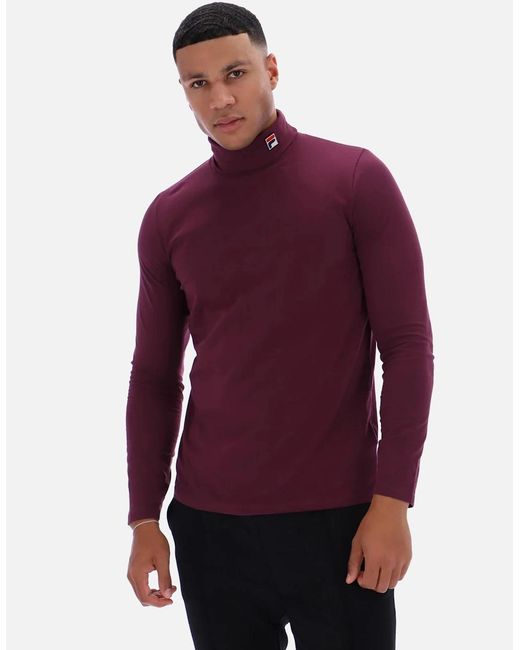 Fila 19Th Classic Roll Neck T-Shirt Fig in Purple for Men | Lyst UK