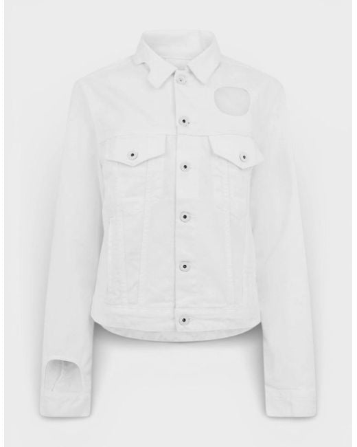 Off-White c/o Virgil Abloh Meteor Hole Jacket in White | Lyst UK