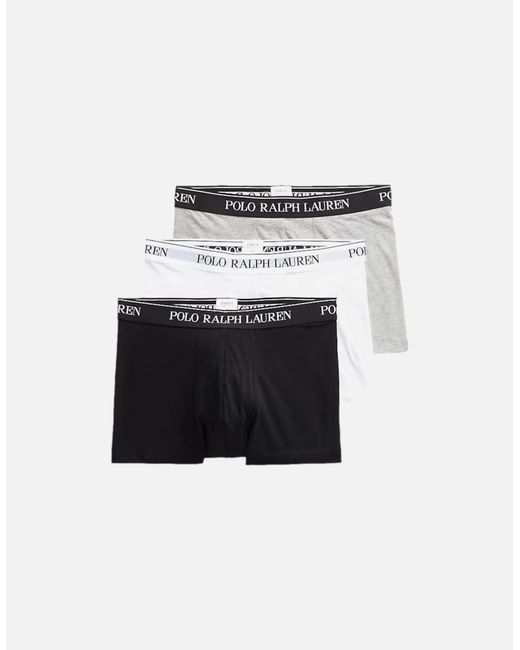 Polo Ralph Lauren Classic 3 Pk Trunks 052 Hthr in White for Men | Lyst UK