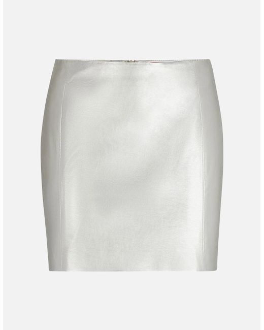 BOSS Rusine-1 Regular-Fit Mini Skirt in Metallic | Lyst UK