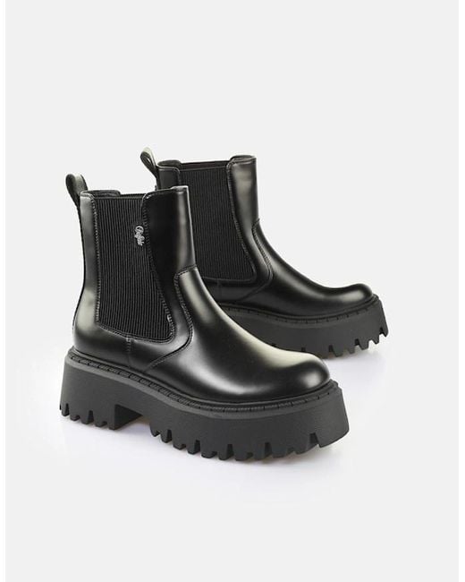 Buffalo Aspen Chelsea Boots in Black | Lyst UK