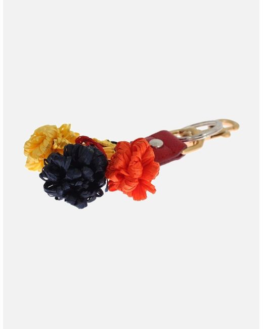 Dolce & Gabbana Raffia Tassel Keychain Style in White | Lyst UK
