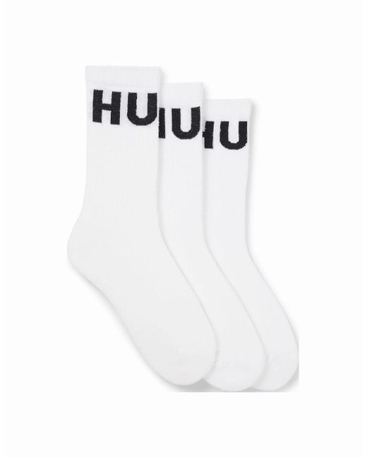 BOSS 3 Pack Of Iconic Socks in White for Men | Lyst UK