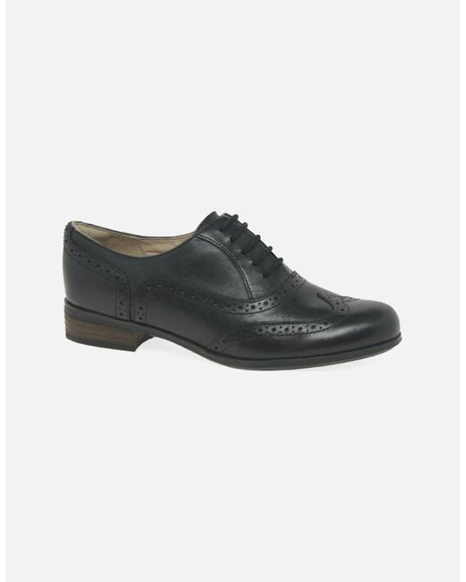 Clarks Hamble Oak Leather Lace Up Brogues in Black | Lyst UK