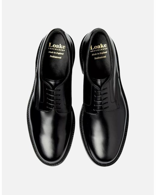 Loake Barbican Derby Shoe in Black for Men | Lyst UK