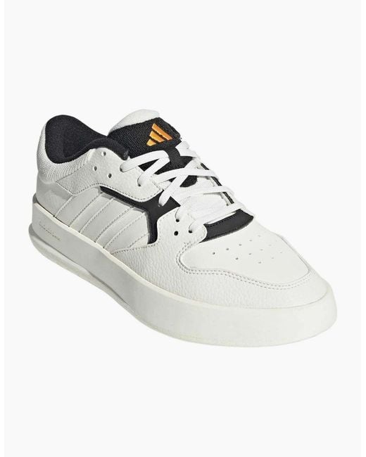 adidas Court 24 Full Grain Leather Shoes in White for Men | Lyst UK