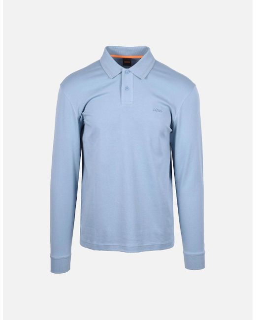 BOSS Boss Interlock Polo Light Pastel in Blue for Men | Lyst UK