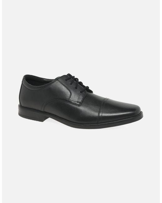Clarks Howard Cap Formal Lace Up Shoes in Black for Men | Lyst UK